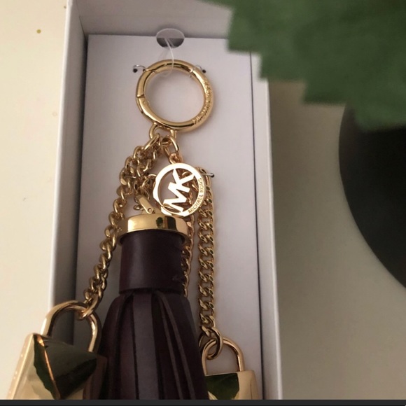 Michael Kors | Accessories | Michael Kors Mercer Leather Tassel Keychain | Poshmark